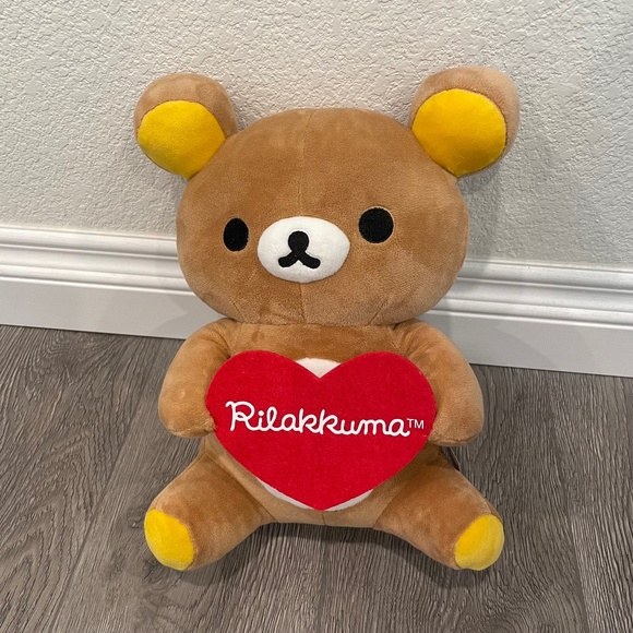 Rilakkuma | Toys | Nwt Sanx Rilakkuma With Heart 25 Plush | Poshmark